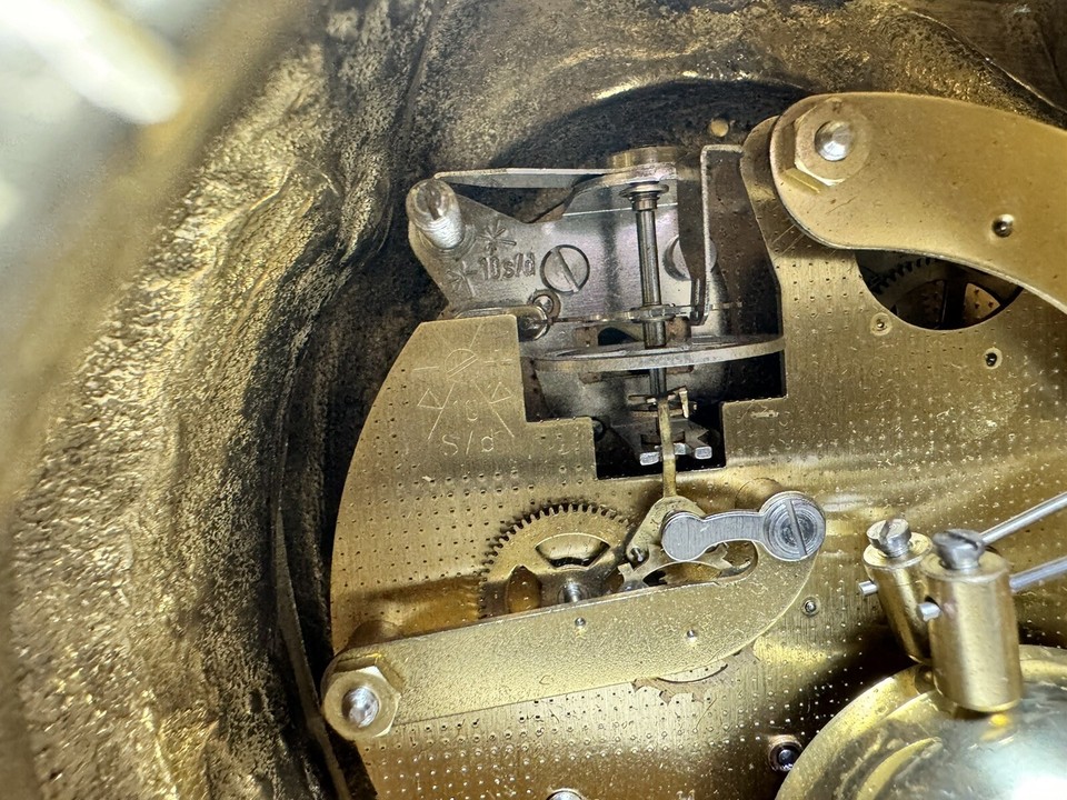 Vintage Imperial Franz Hermle Italian Mantle Clock 2 Jewels With Key ...