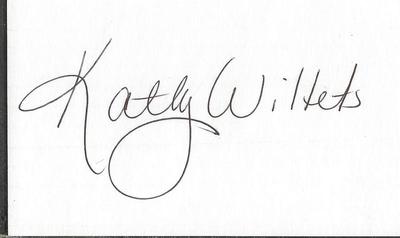 Kathy Willets Signed 3x5 Index Card B | eBay