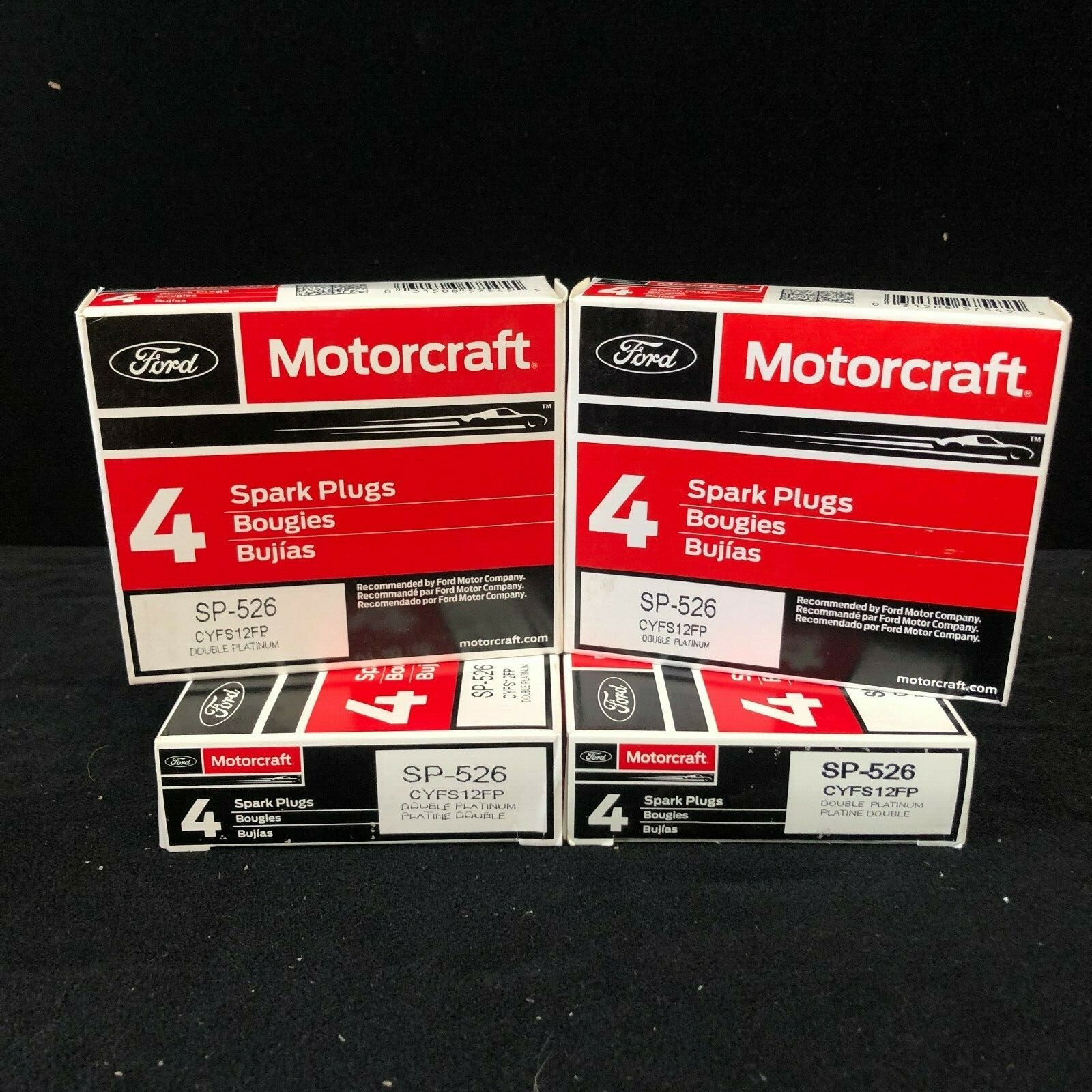 Set of 16: Genuine Ford Motorcraft Double Plat Spark Plugs SP526 ...