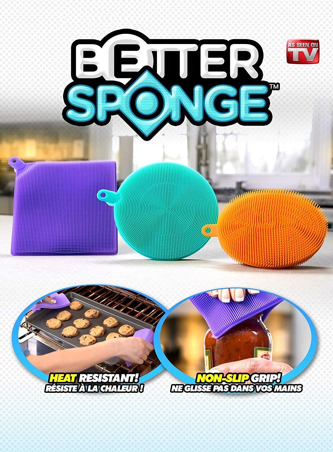 Better Sponge As Seen On TV 3-Pack Durable Silicone Brand New | eBay