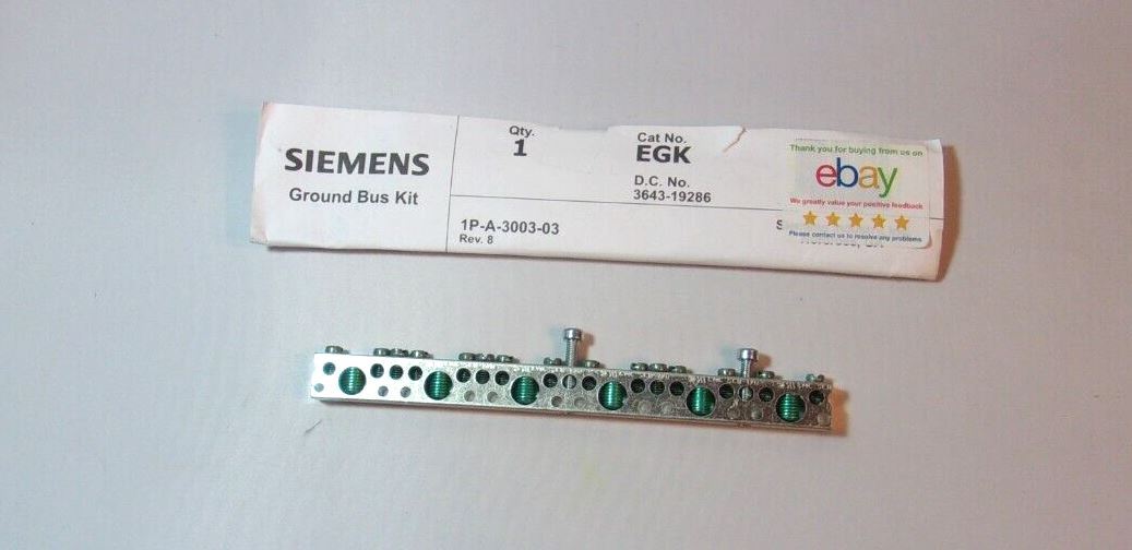 Siemens EGK - Ground Bus Kit, Aluminum, 44 Connection, New -01 Piece | eBay