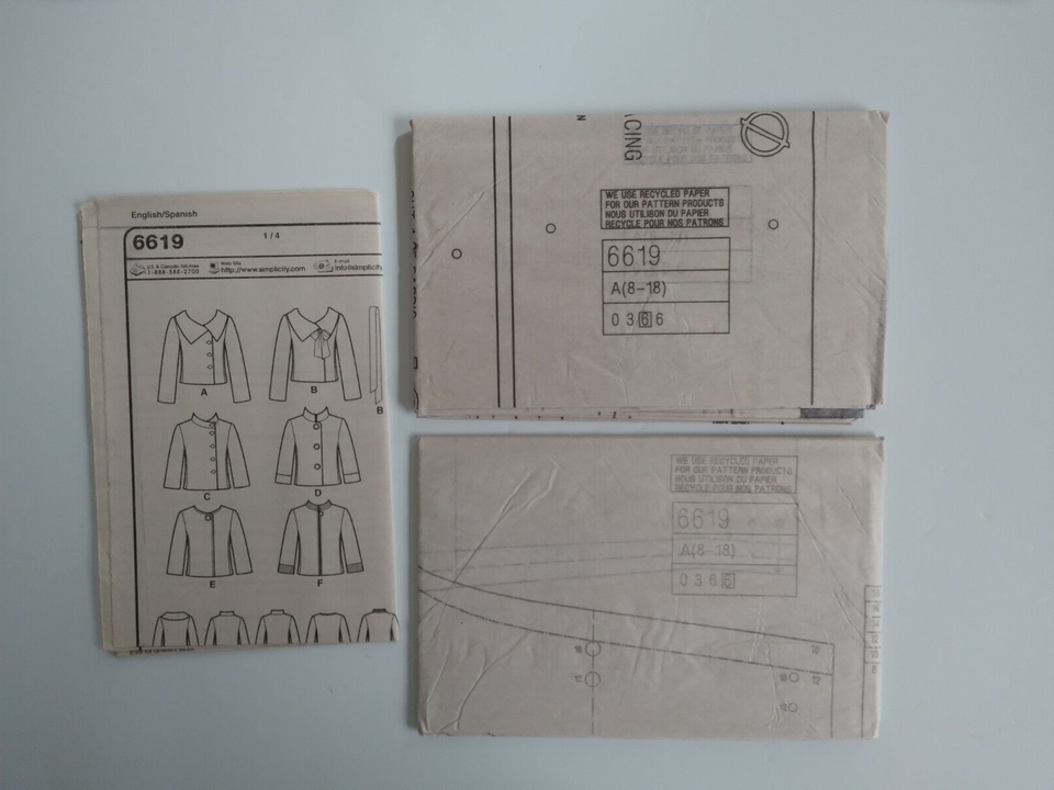 SIMPLICITY #6619 MISSES SIZES 8-18 SIX VARIATIONS OF TOPS PATTERN UNCUT ...