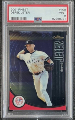(Pop 32) Derek Jeter 2001 Topps Finest #100 Short Print SP /1999 PSA 9 ...