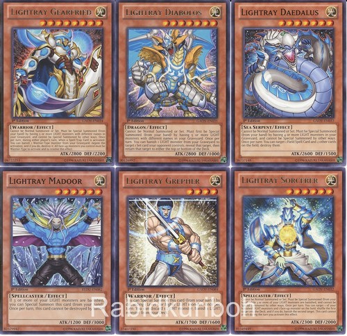 Yugioh Lightray Set - Diabolos Gearfried Daedalus Sorcerer Grepher ...
