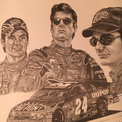 nascar JEFF GORDON poster print - DUPONT 24 - ROBERT STEPHEN SIMON art ...