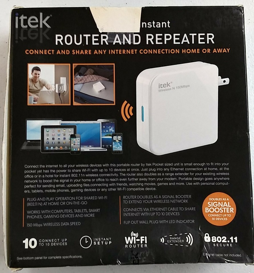 Itek Wireless Instant Router And Repeater FREE SHIPPING! | eBay
