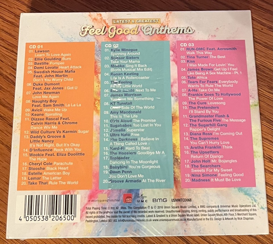 VARIOUS "LATEST & GREATEST FEEL GOOD ANTHEMS" BRAND NEW ORIGINAL 2016 ...