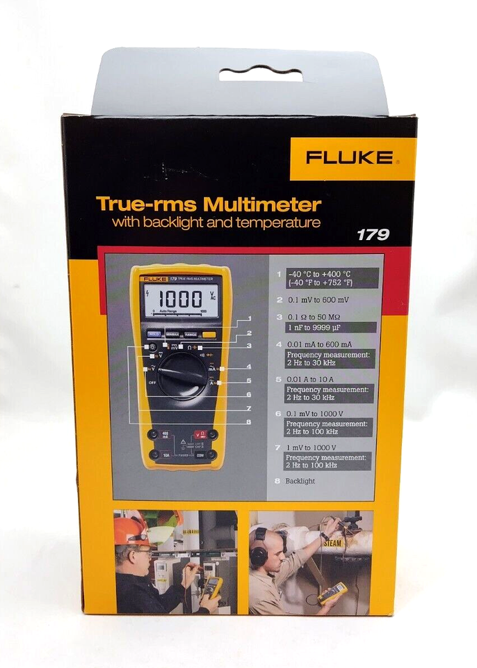 FLUKE 179 Digital Multimeter True RMS Value Backlight Specification | eBay