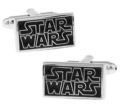 Star Wars Text Fashion Novelty Cuff Links Movie Film Series with Gift ...