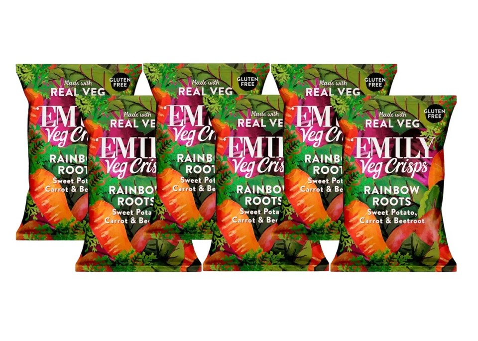 Crisps Emily Chips Sweet Potato, Carrot & Beetroot Emily 30g | eBay UK