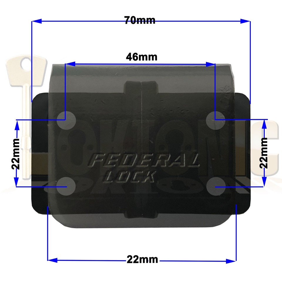 Federal High Security Shed Van Door Gate Lock Bracket Hasp Staple ...