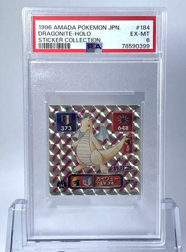 1996 AMADA Pokemon JPN DRAGONITE-HOLO STICKERS COLLECTION PSA 6 | eBay