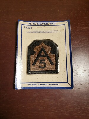 US Army Shield A5 Patch Insignia N.S.Meyer | eBay