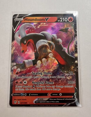 Pokemon TCG Darkness Ablaze 021/189 - Houndoom V - Ultra Rare - NM | eBay