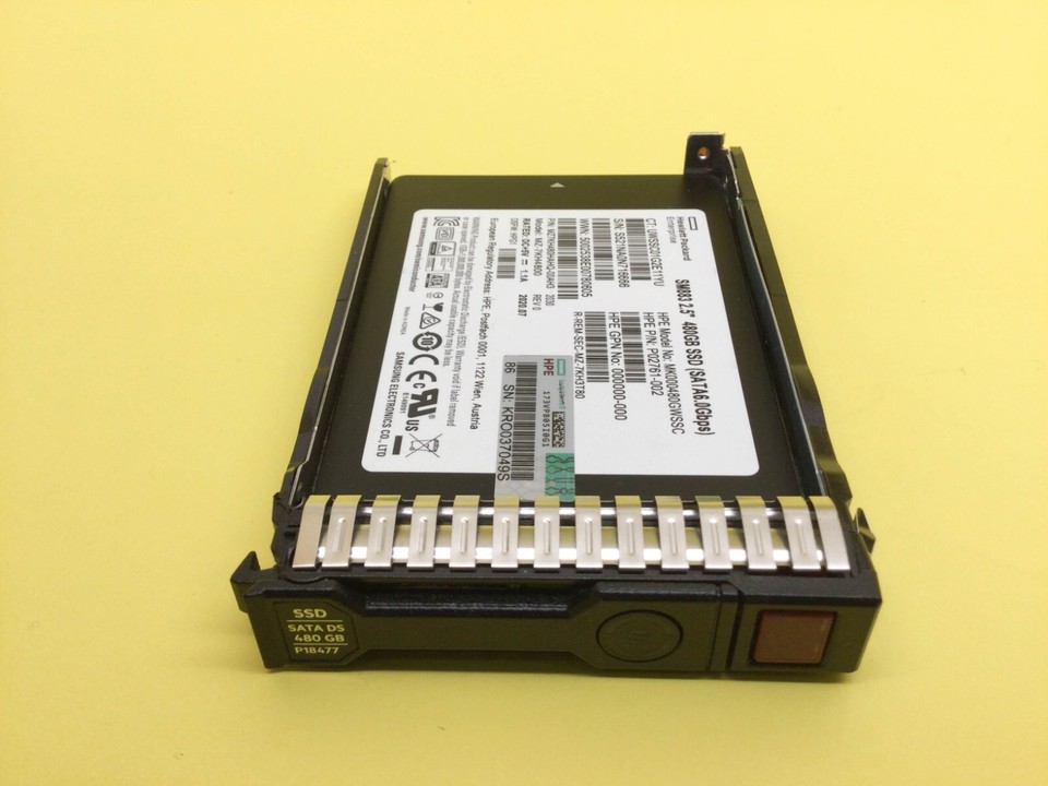 P18432-B21 HPE 480GB SATA 6G MIXED USE SFF SC MV SSD P18477-001 P18433 ...