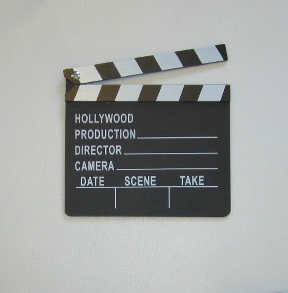 4 NEW MOVIE DIRECTOR'S CLAPBOARD PROP HOLLYWOOD CLAPPER CHALKBOARD ...