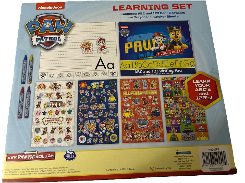Paw Patrol Learning Set - Fun ABC Tracing Sheets for Kindergarten and ...