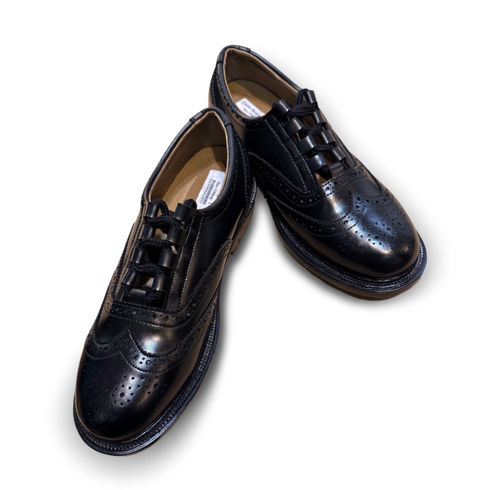 Men's Ghillie Brogue Scottish Shoes Black Leather Sizes US-7-15 | eBay