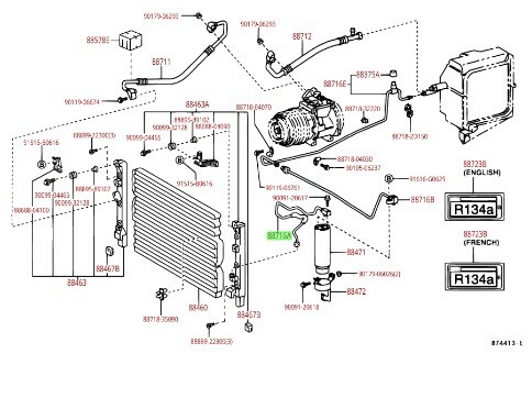 TOYOTA 8871604103 Genuine OEM AC Line for sale online | eBay