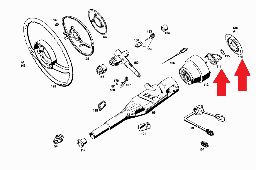 Used Mercedes Contact and Cover W108 W109 W111 W113 1154640017 ...