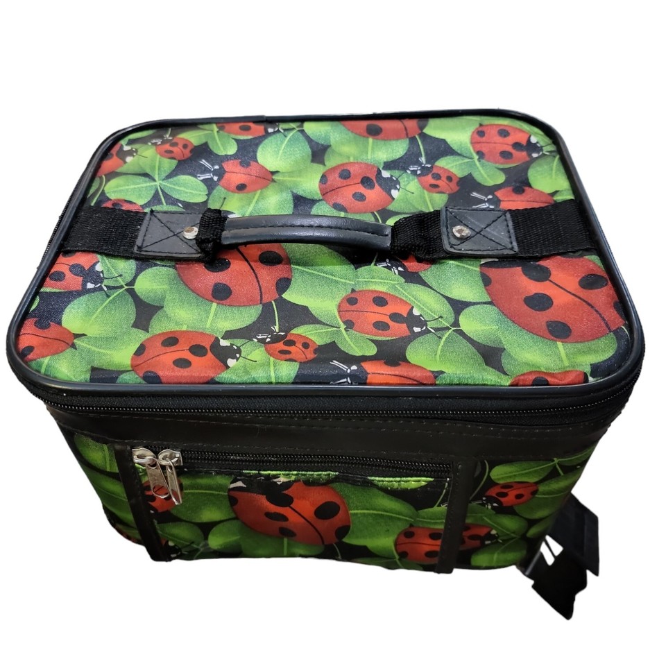 Ladybug Travel Case Make Up Picnic Kids Pretend Summer Fun Strap Handle ...