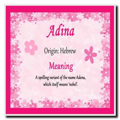 Adina Personalised Name Meaning Coaster | eBay UK