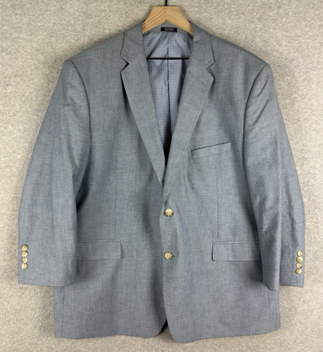 Saddlebred Jacket Mens 46S Blue Blazer Sport Coat 100% Cotton Wedding ...
