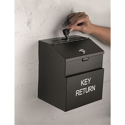 Sandleford KEY DEPOSIT BOX SAFE 215mm + Fixings, Lockable Wall Mount ...