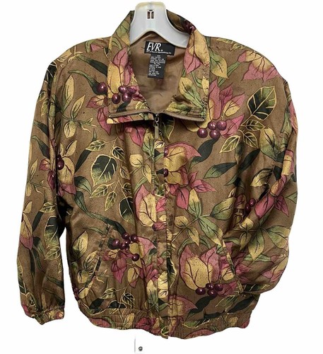 EVR Women's Sz PL Silk Windbreaker Golf Jacket Rousso Apparel Group VTG ...
