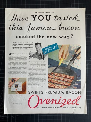 Vintage 1932 Swift’s Bacon Print Ad | eBay