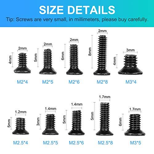 500 PCS M2 M2.5 M3 Laptop Notebook Computer Replacement Screws Kit, PC ...