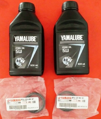 KIT PARAOLI FORCELLA + OLIO ORIGINALE 5W YAMAHA FZ1 FZ8 R1 R6 TDM 900 ...