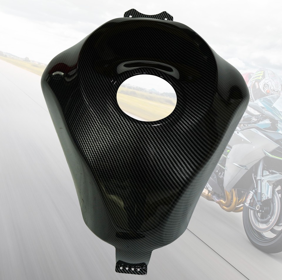Carbon Fiber Painted Fuel Gas Tank Cover Cowl For Kawasaki Ninja ZX-6R ...