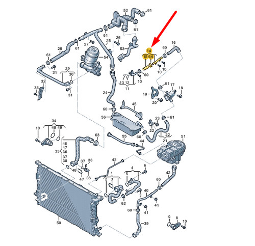 NEW AUDI A6 C7 COOLANT PIPE WITH COOLANT HOSE 059121512S GENUINE | eBay