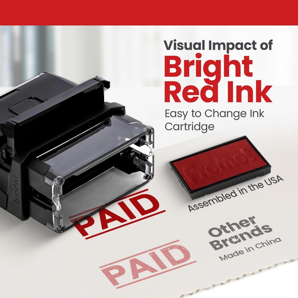 Paid Stamp Self Inking - for Office, Accounts Payable Stamp - Rubber ...