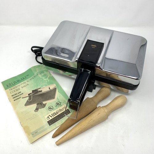 Vintage VillaWare Krumkake Baker Pizzelle Scandinavian Waffle Cookie ...