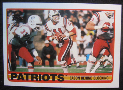 Tony Eason Behind Blocking New England Patriots 1989 TOPPS NFL 1988 ...