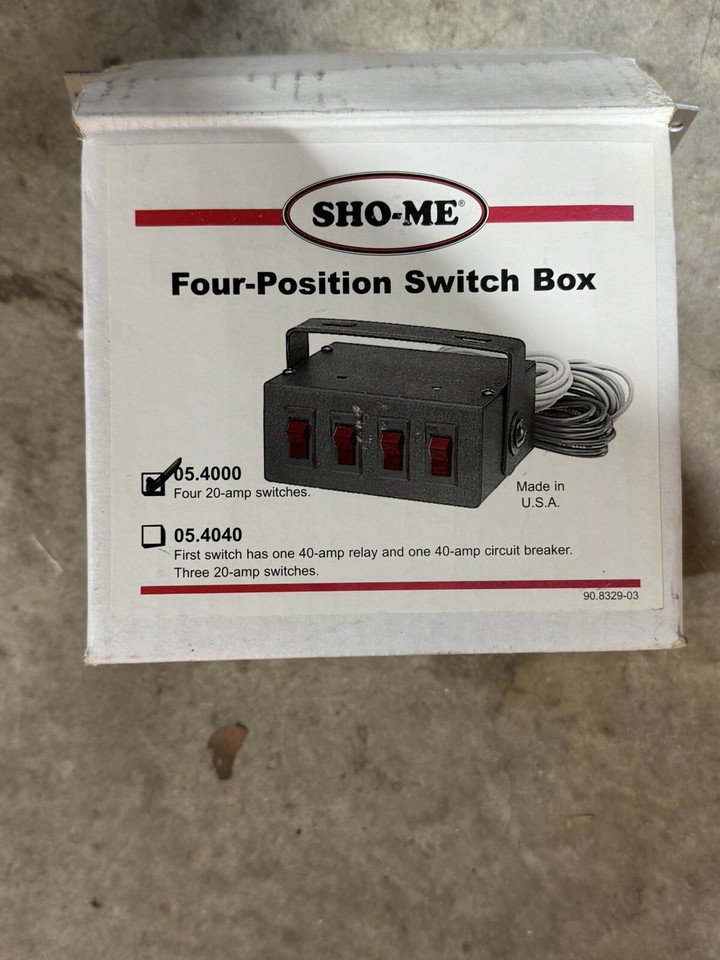 Sho Me 4 Switch Box Brand New In Box. Includes Havis Console Mounting ...