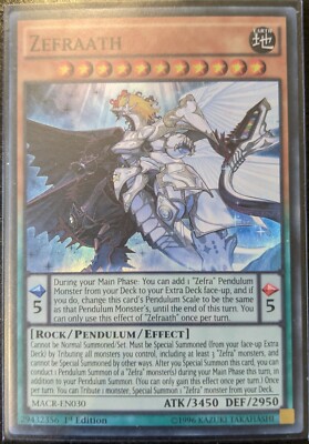 YuGiOh Zefraath Super Rare 1st Edition MACR-EN030 NM | eBay