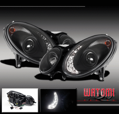 07 08 09 MERCEDES-BENZ E-CLASS W211 DRL LED PROJECTOR HEADLIGHTS LAMP ...