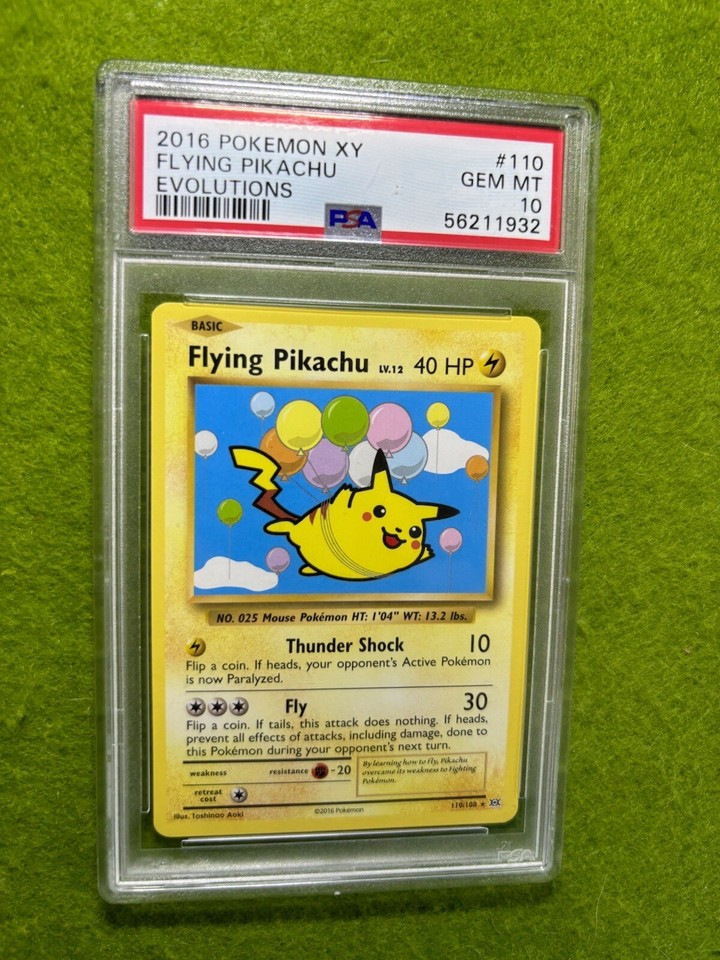 Pokémon PSA 10 Flying Pikachu POKEMON TCG CARD Evolutions 2016 Pokémon ...