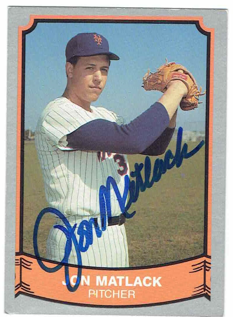 JON MATLACK 1989 PACIFIC Signed Auto Autographed Baseball Card NY Mets ...