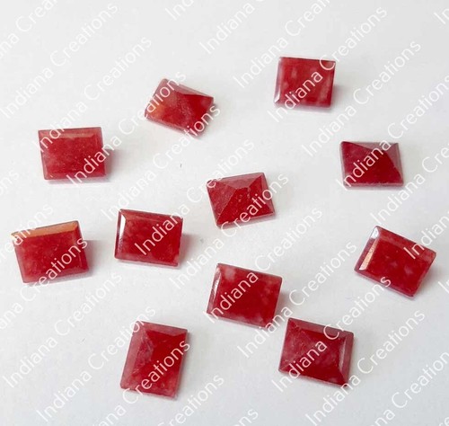 Octagon Faceted Cut Natural Red Jade 6x8mm To 12x16mm Calibrated ...