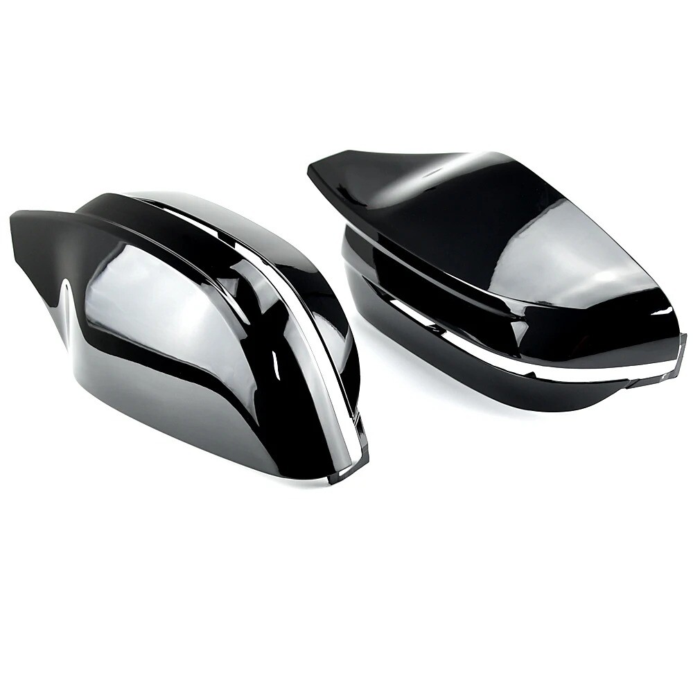 SIDE WING MIRROR COVERS CAPS M LOOK GLOSS BLK FOR BMW 3 5 SERIES G20 ...