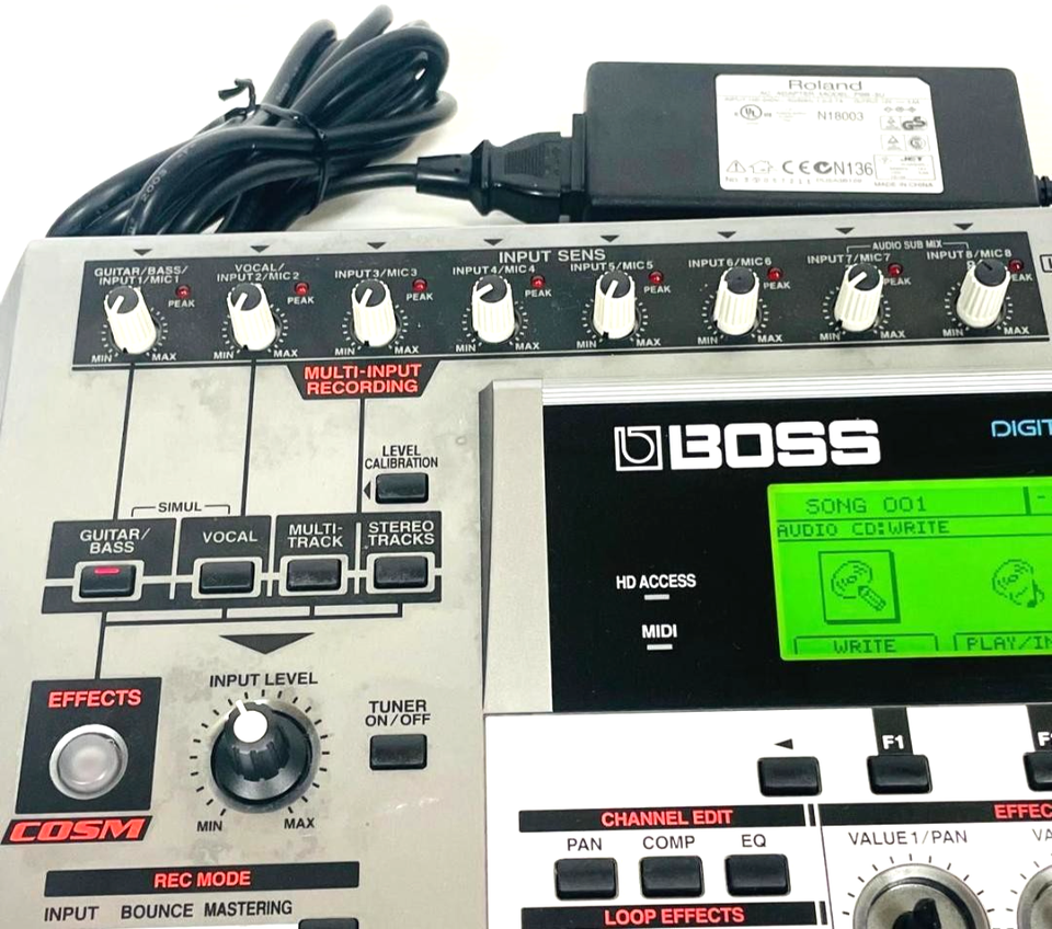 BOSS BR-1600CD Digital Multitrack Recorder Tested with adapter tested ...