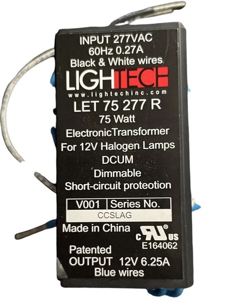 Lightech LET-75277R 12 V Dimmable Electronic Transformer for sale ...