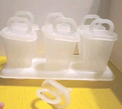 TUPPERWARE Popsicle Tray w 6 Molds Tops Handles VTG 1 Extra Handle | eBay
