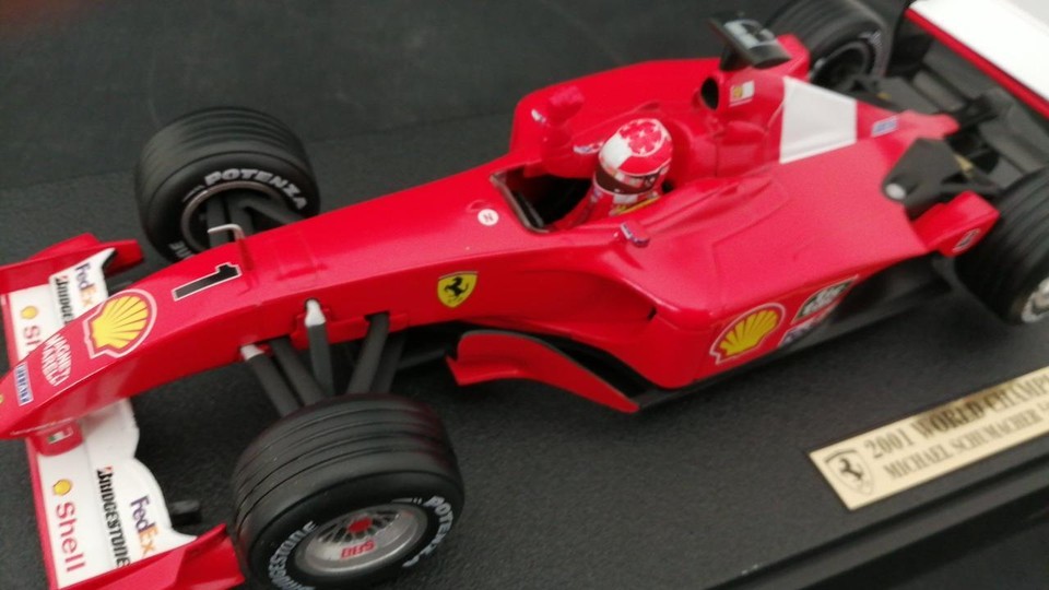 Hot Wheels Ferrari F2001 Michell Eschumache 1/18 Scale Car Minicar | eBay