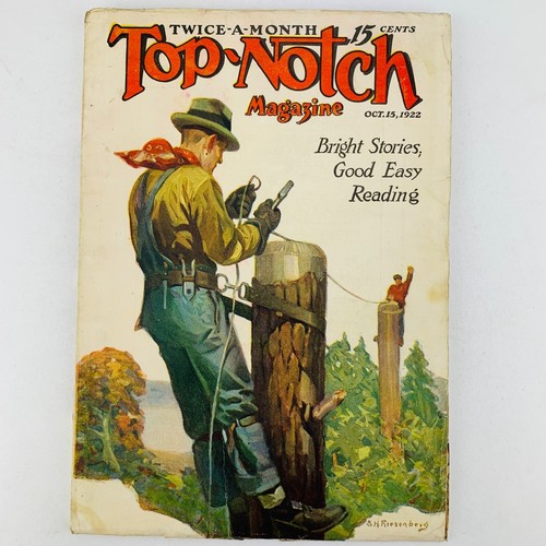 RARE!!!! Top Notch Magazine - 1922 Oct 15 - Vol 51 No.6 - Pulp Fiction ...