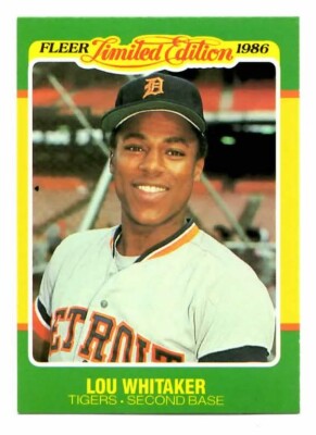 Lou Whitaker 1986 Fleer Limited Edition #44 Baseball Card | eBay